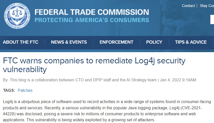 微軟警告Log4j漏洞風險並未消褪，要有長期抗戰準備，美FTC也呼籲企業與合作廠商立即行動，不然將提告 | iThome